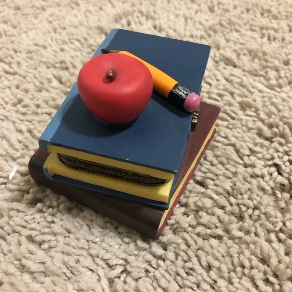 Other | Teacher Trinket Gift Box Red And Blue Schoolthemed Decorative ...